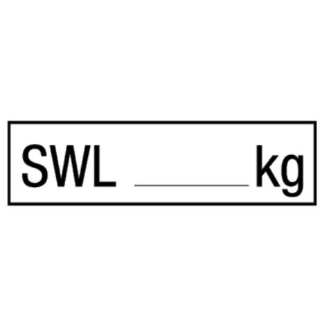 Machinery Safety Sticker - Swl______ Kg 450 x 120mm | Jaybro New Zealand