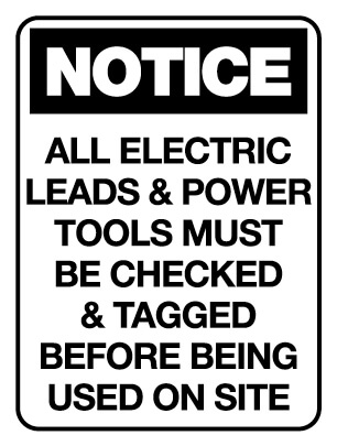 Corflute Sign - Notice All Electric Leads - 600 x 450mm | Jaybro New ...